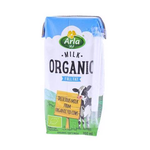 Arla Organic Milk Full Fat- 200ml - Atsawag by Mezzan Group | Bilbayt.com